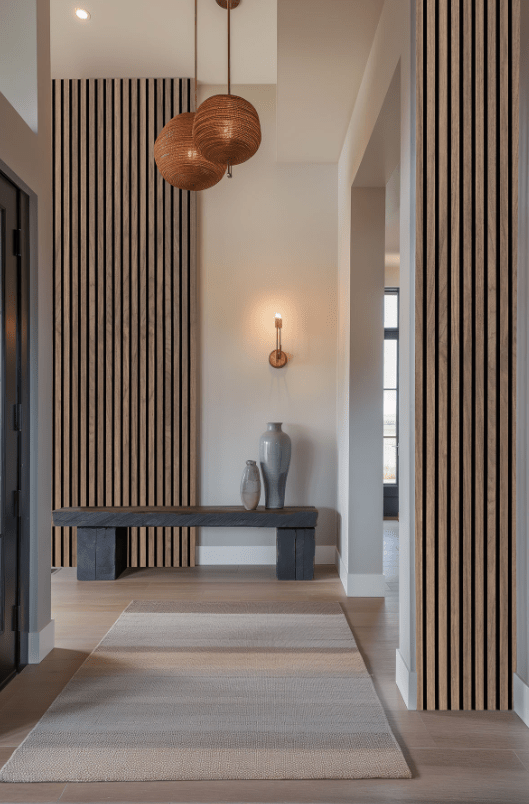 MSI Surfaces Acoustic Wood Slat Panels Tawny 9.5x94.5 Wall Panels, 9.5 ...